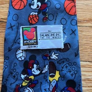 Disney | Accessories | Vintage Mickey Mouse Sports Neck Tie Disney ...
